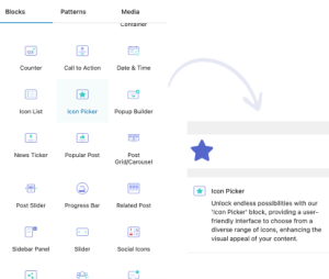 Icon Picker Gutenberg Block – COZY BLOCKS